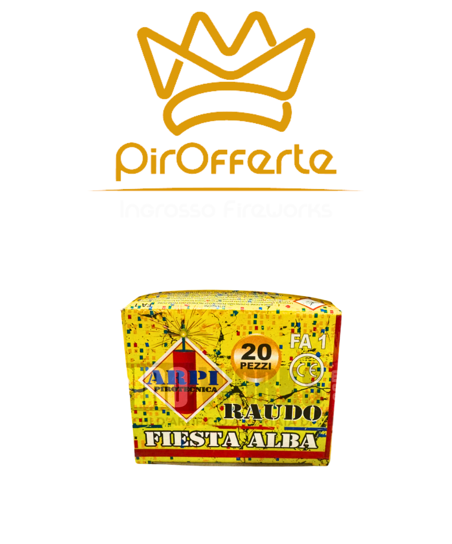 Raudo FIESTA ALBA a Miccia da 20 Pz – PirOfferte | Ingrosso Fireworks